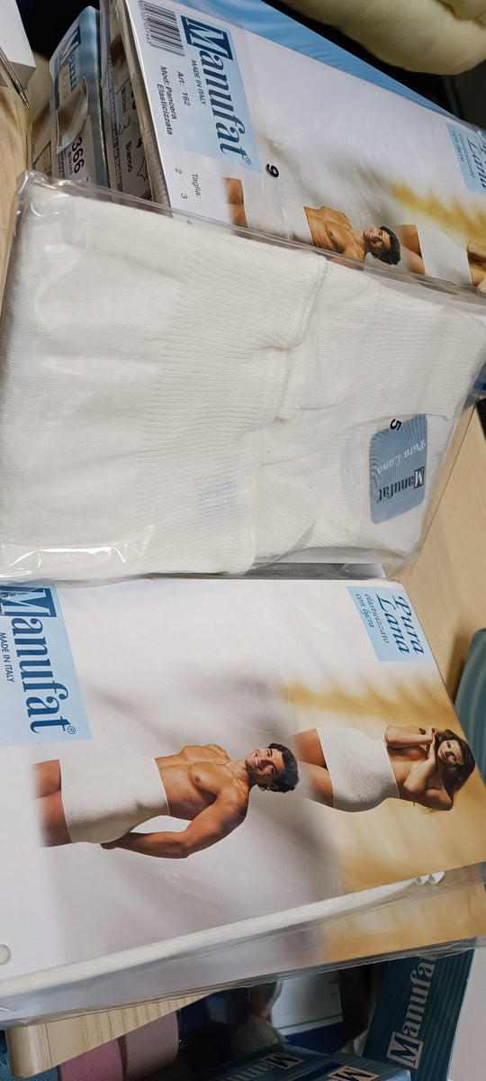 Panciera di pura lana elasticizzata Manufat, colore avorio.200g ...